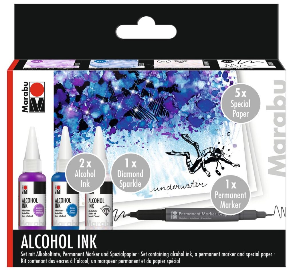 Marabu Alcohol Ink-Set „UNDERWATER“* | creatina.de